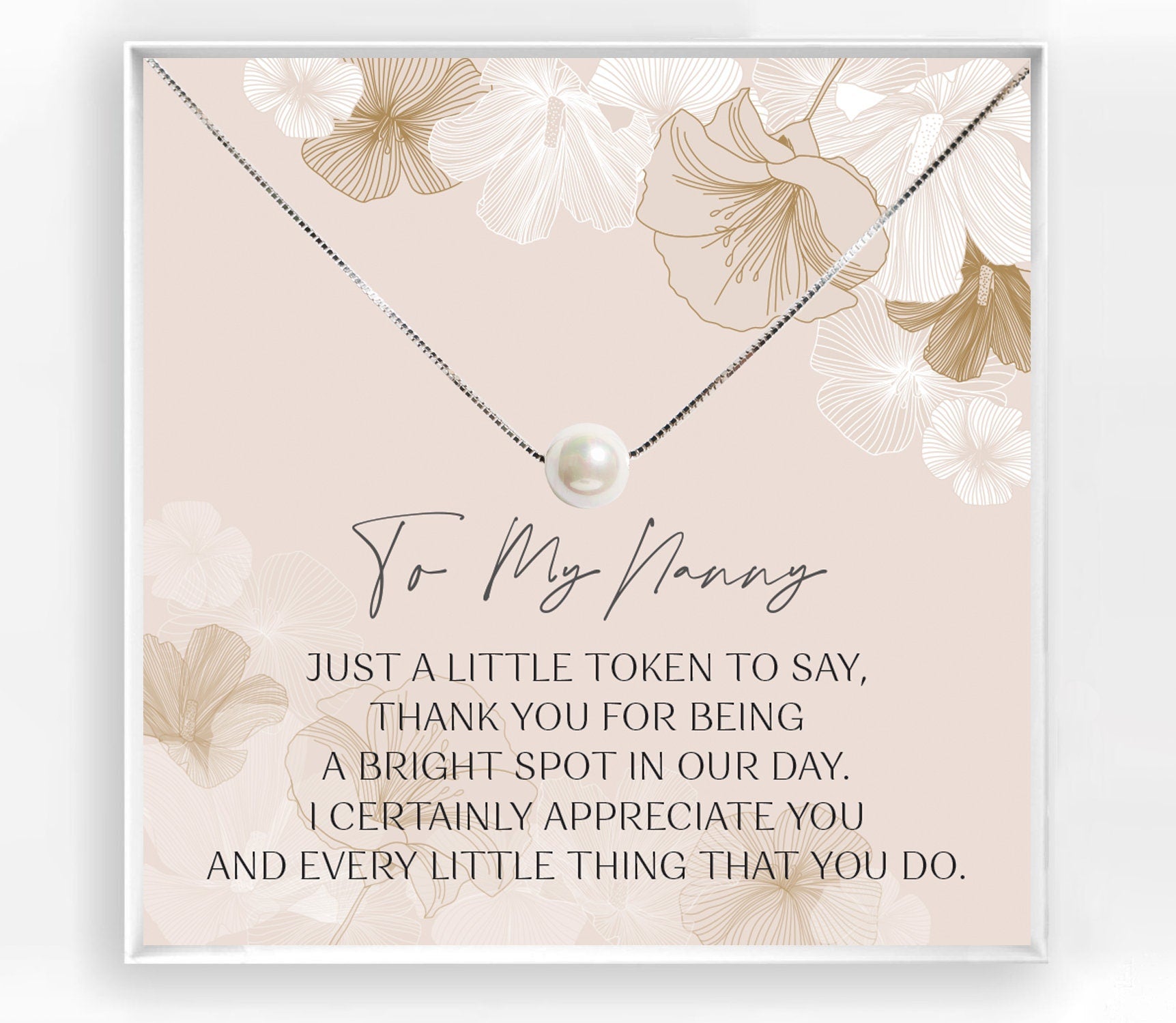 Nanny Appreciation Necklace Succulent Kreations